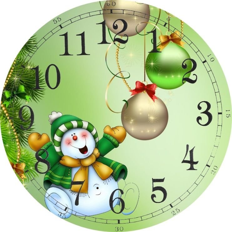 Трафареты циферблат для новогодних часов 28 фото
